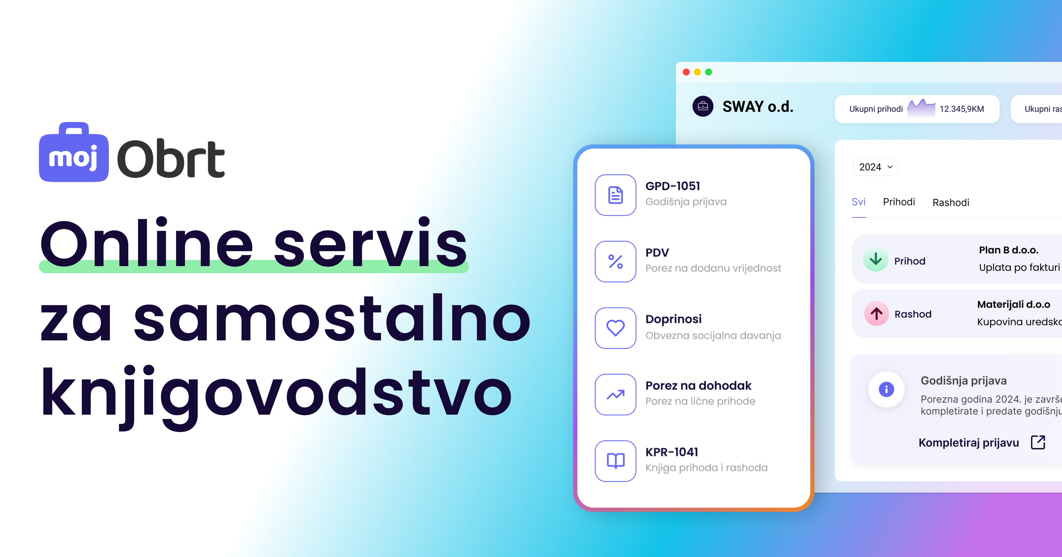 MojObrt - Online servis za samostalno knjigovodstvo